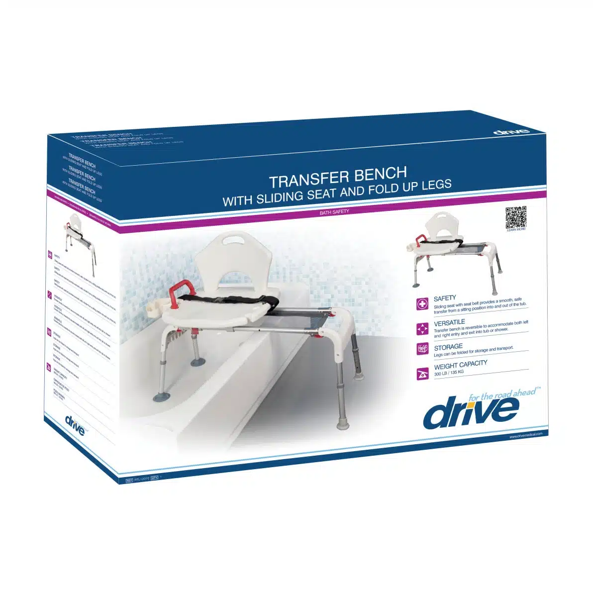 Folding Universal Sliding Transfer Bench - Medfirst Homecare